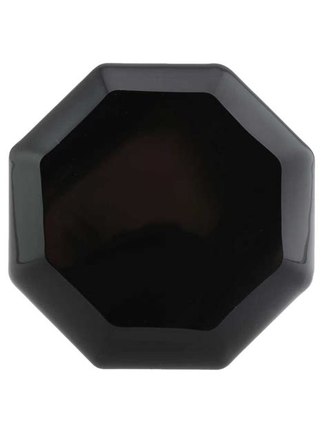 Pair Of Black Octagonal Crystal Glass Door Knobs House Of Antique