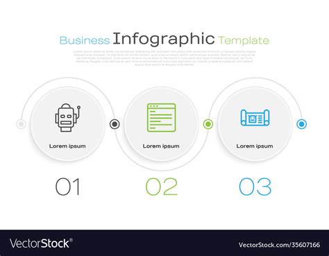 Set Line Robot Computer Api Interface Royalty Free Vector