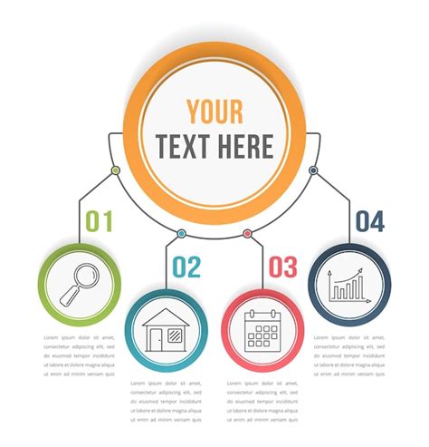 Premium Vector Infographic Template With Four Steps