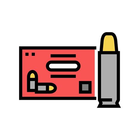 Handgun Ammo Color Icon Vector Illustration 10301395 Vector Art At Vecteezy