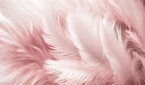 Fondo De Textura De Plumas Rosas Suaves Con Pluma De Cisne Como