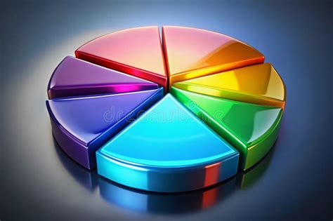 Dynamic 3d Pie Chart Visualization Illustrate Business Data With Glossy