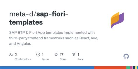 Github Meta Dsap Fiori Templates Sap Btp And Fiori App Templates