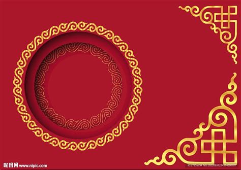 红色传统背景设计图 背景底纹 底纹边框 设计图库 昵图网