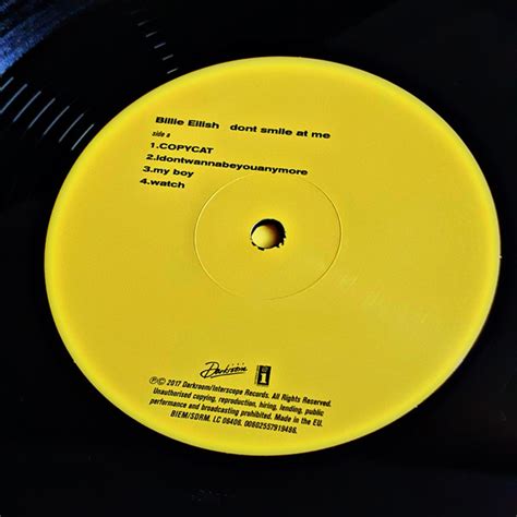 Billie Eilish Dont Smile At Me Kalkman Records