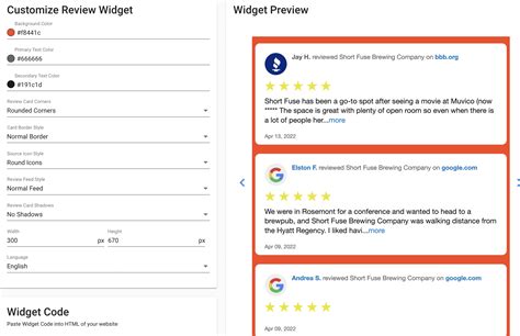 Customize The Review Display Widget Vendasta Support