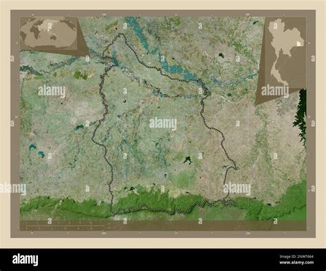 Si Sa Ket Province Of Thailand High Resolution Satellite Map Corner