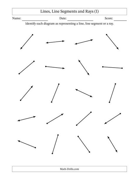 Identifying Lines Line Segments And Rays I