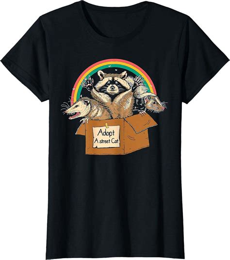Side Splitting Fun Cute Opossum Raccoon And Skunk Trio Tee For