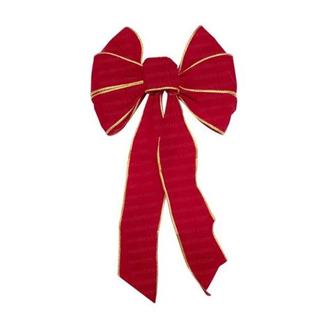 Deluxe Red Velvet Christmas Bow Holiday Leds