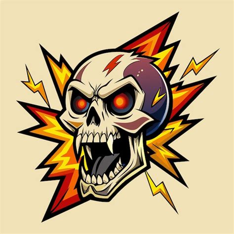 Page 9 Lightning Skull Vectors And Illustrations For Free Download