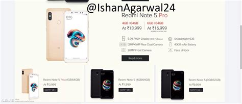Xiaomi Redmi Note And Redmi Note Pro Prices Leaked Gizmochina