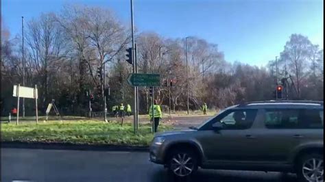A217 Remains Closed Near Tadworth Crash In Early Hours Surrey Live