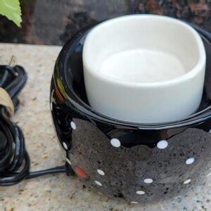 Black Polka Dot Rooster Scentsy Wax Warmer Etsy