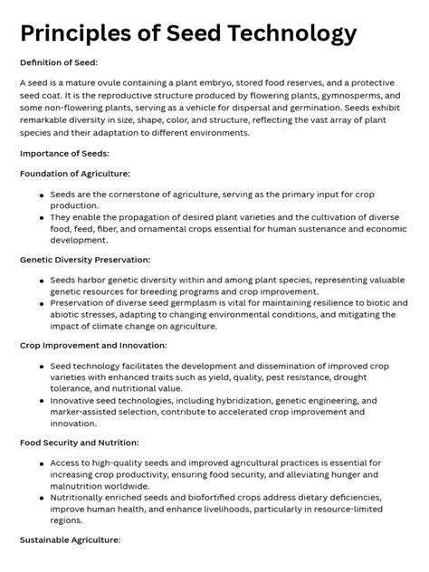 Ipr Principles Of Seed Technology Pdf Plant Breeding Seed