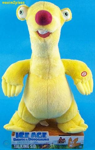 16 Ice Age Dawn Of Dinosaurs Talking Sid Plush Toy New 75880100