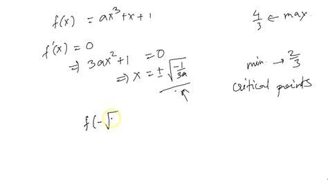 Video Solution Consider Fx Ax3x1 Where A Is A Real Valued