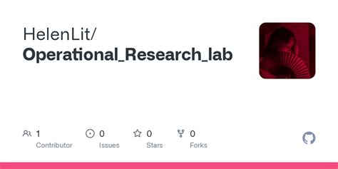 GitHub HelenLit Operational Research Lab