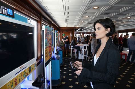 Jaimie Alexander Nintendo Lounge On Tv Guide Yacht At Comic Con In