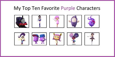 My Top Ten Favorite Purple Characters By Starshinerapgirl On Deviantart