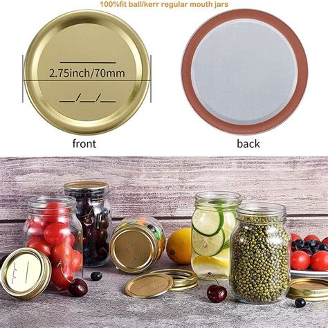 Badu Bg 100 бр 70 мм обикновени капаци за консервиране в устата за буркани Ball Kerr капаци