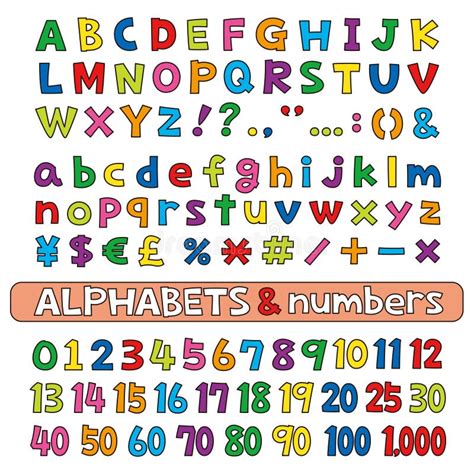 Alphabete Und Zahlen Stock Abbildung Illustration Von Schriftkegel
