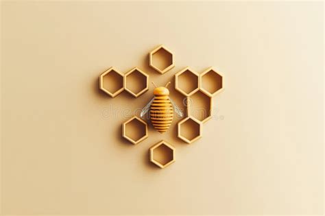 Minimalist Honeycomb Logo Design Featuring Golden Honey Shades And A Clean Aesthetic For Natural