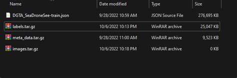 Corrupt Dgta Seadronesee Train Images Tar Gz File Issue