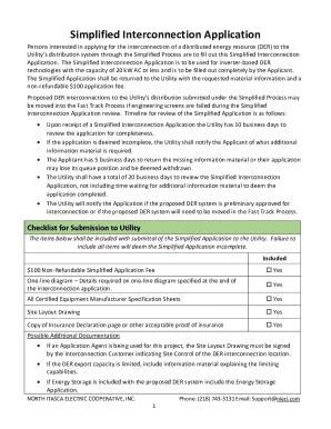 Fillable Online Fill Free Fillable Fast Track Interconnection Application Fax Email Print