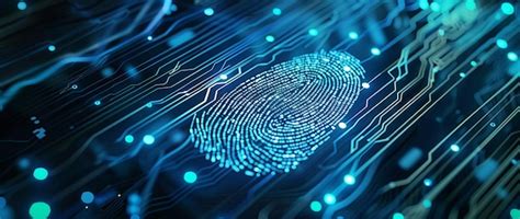Digital Fingerprint Scanning Concept Depicting National Identity Security Premium Ai Generated