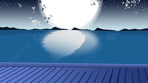 물속의 달 달 물 그림자 배경 일러스트 및 사진 무료 다운로드 Pngtree