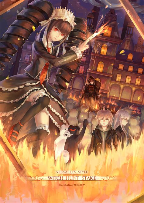 Kirigiri Kyoko Monokuma Naegi Makoto And Celestia Ludenberg