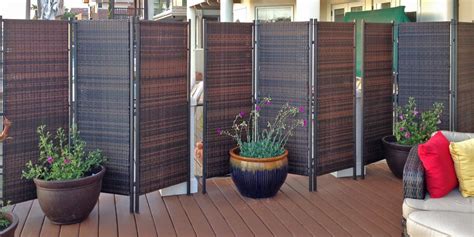 Folding Outdoor Wicker Privacy Partition Versare Solutions Llc