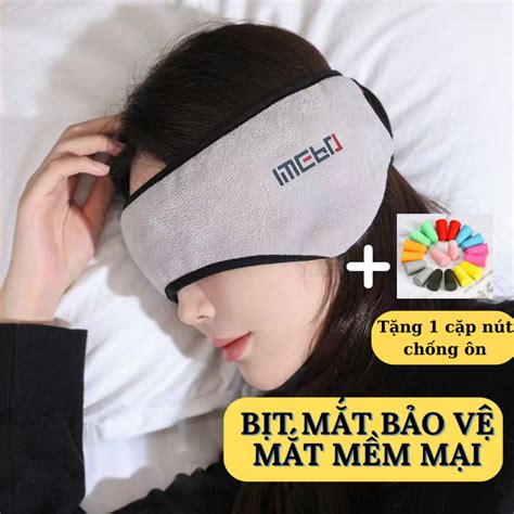 Bịt Mắt Ngủ Trưa Mềm Mại Kết Hợp được Bịt Tai Chống ồn Che Mắt Bảo Vệ