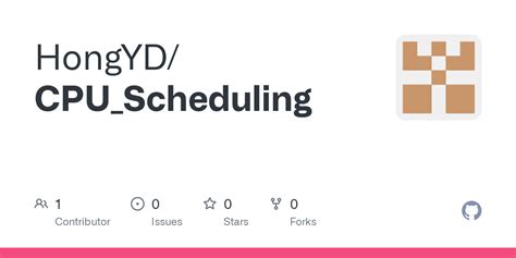 Github Hongyd Cpu Scheduling