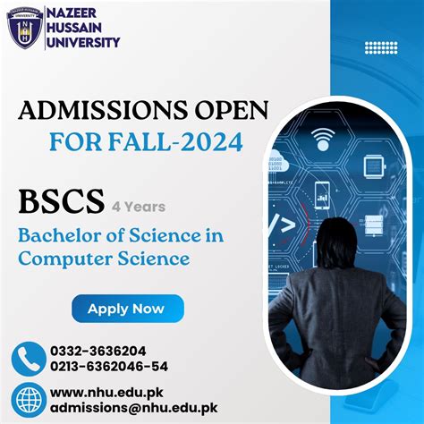 Nazeer Hussain University On Linkedin Admissionsopen Fall2024 Computerscience Bscs