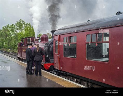 Steam Train Enthusiasts In Essex Enjoy The Epping Ongar Railway On A