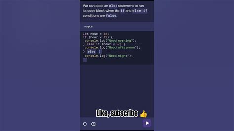 Coding An Else Statement To Run Code Block In Javascript Javascriptcodingprogramming New
