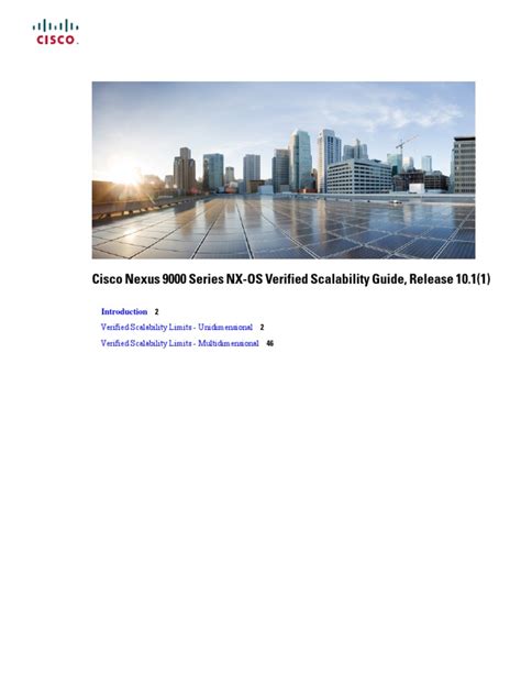 Cisco Nexus 9000 Series Nx Os Verified Scalability Guide Release 101 Pdf