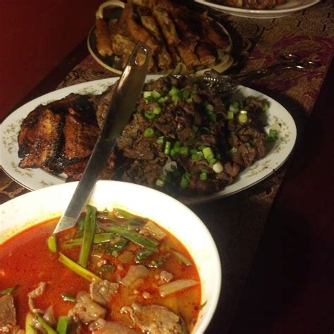 Korean Food Photo Yukgaejang And Rice On