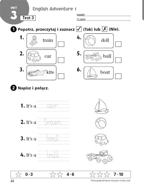 Englishventure 1 Unit Test 3