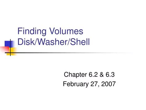 PPT Finding Volumes Disk Washer Shell PowerPoint Presentation Free Download ID