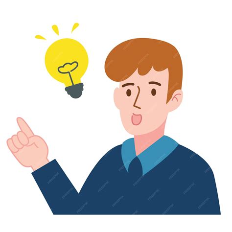 Hombre Que Tiene Idea Con Una Bombilla De Luz Concepto De Negocio