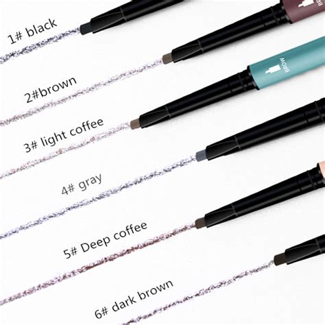 La Couleur Noire Crayon à Sourcils à Double Tête étanche Longue Durée