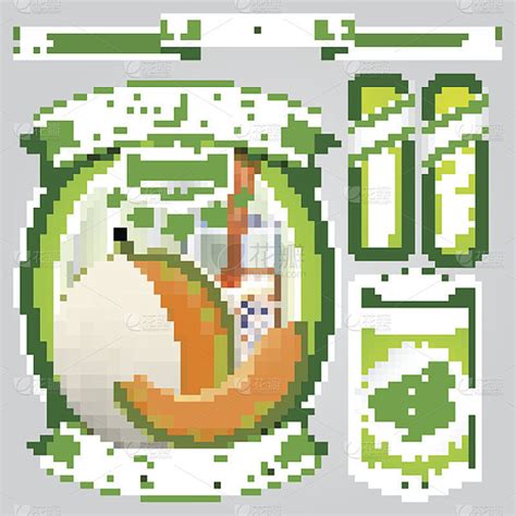 果汁标签向量视觉。矢量图