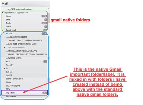 Gmail Important Folder Among Other Labels Not At Top Mail Em Client