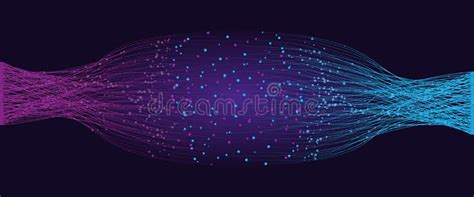 Big Data Visualization With Lines And Dots Abstract Color Lines With