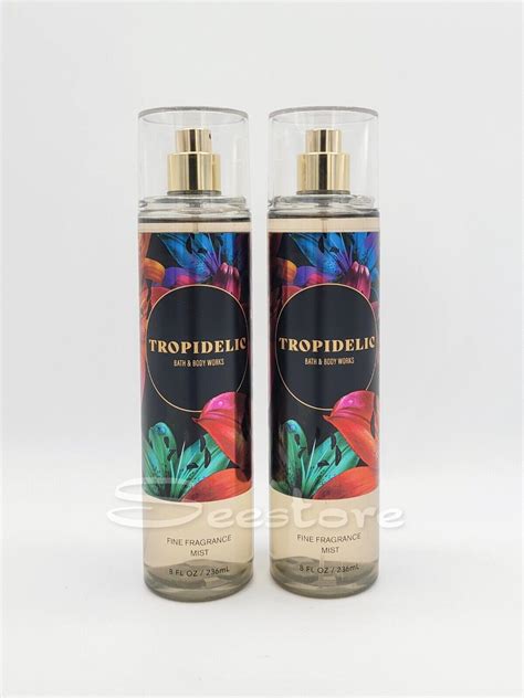 Bath And Body Works Tropidelic Fine Fragrance Body Mist 8 Oz New Set Of 2