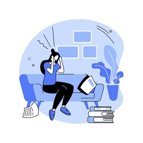 Premium Vector Worries Before Exams Isolated Cartoon Vector Illustrations