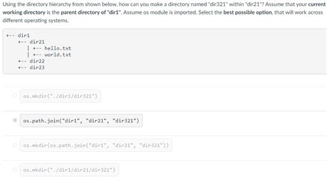 Solved Using The Directory Hierarchy From Shown Below How
